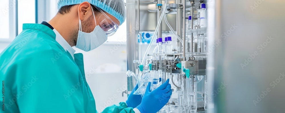 Biopharmaceutical engineer optimizing cell retention devices in ...