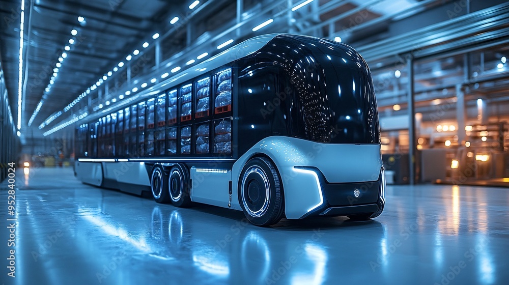 Smart logistics hub with automated cargo handling and AI-powered ...