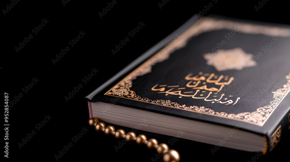 Islamic Concept - The Holy Al Quran with Written Arabic Text | Sacred ...