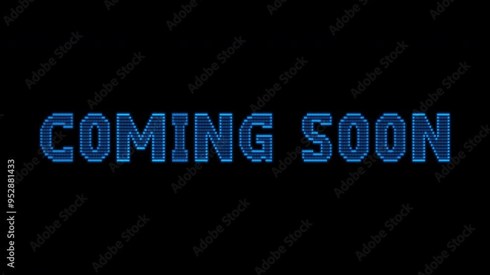 Coming Soon made of letters. ASCII art code symbols. Glitchy text ...