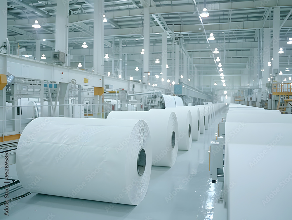 Large Paper-Making Machine in Operation | Massive Industrial Paper ...