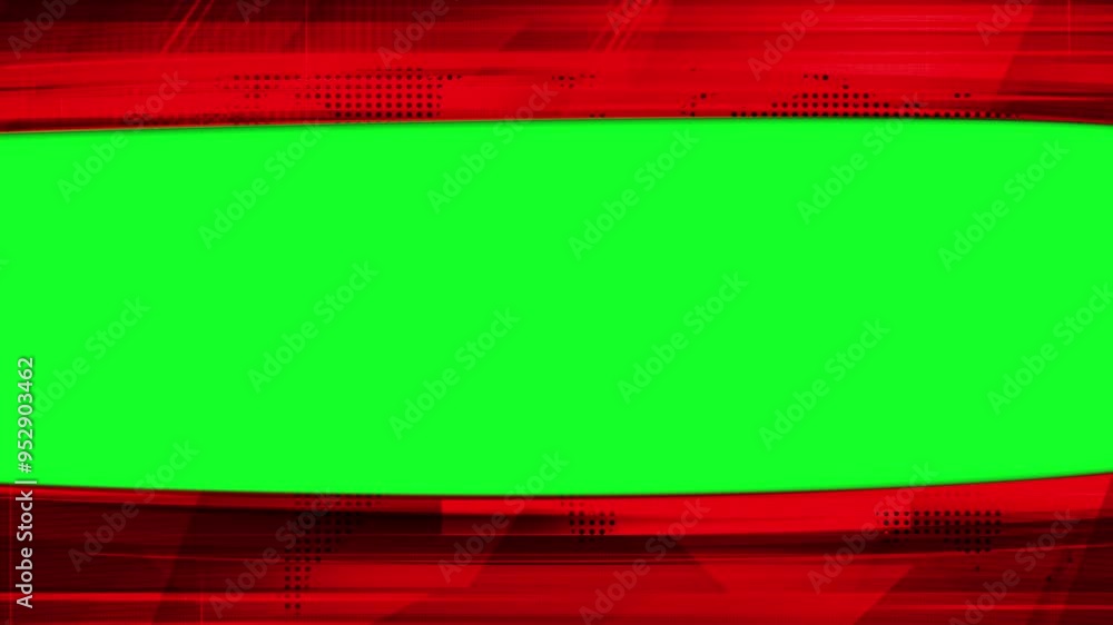 Red Breaking News Background 4k Animation with Green Screen for keying ...