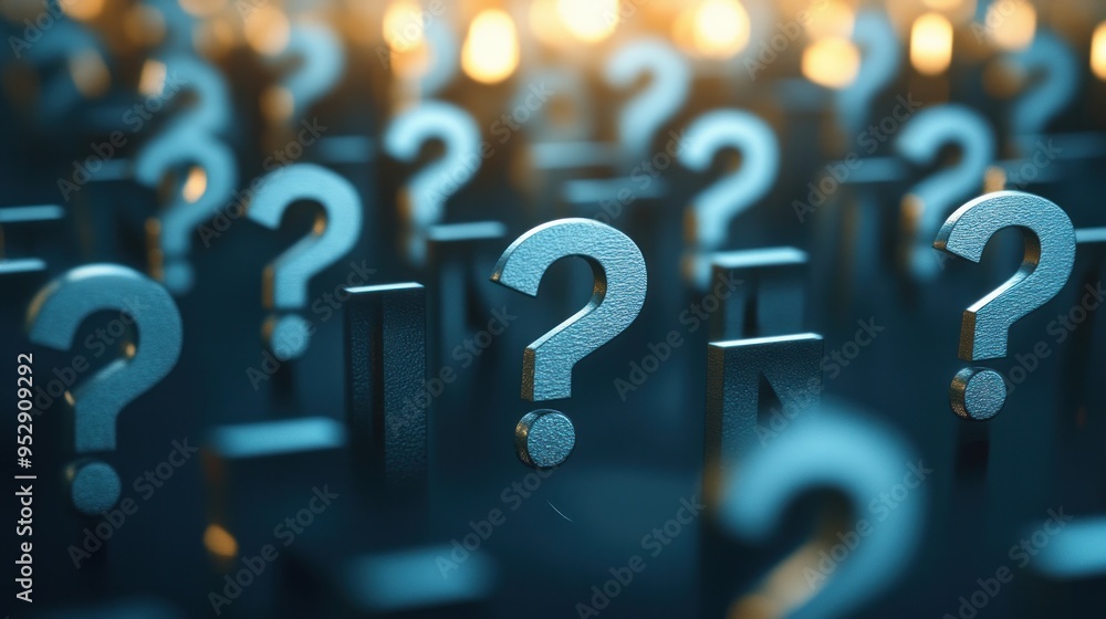 Questions, lots of question marks, online search for answers, FAQ idea ...