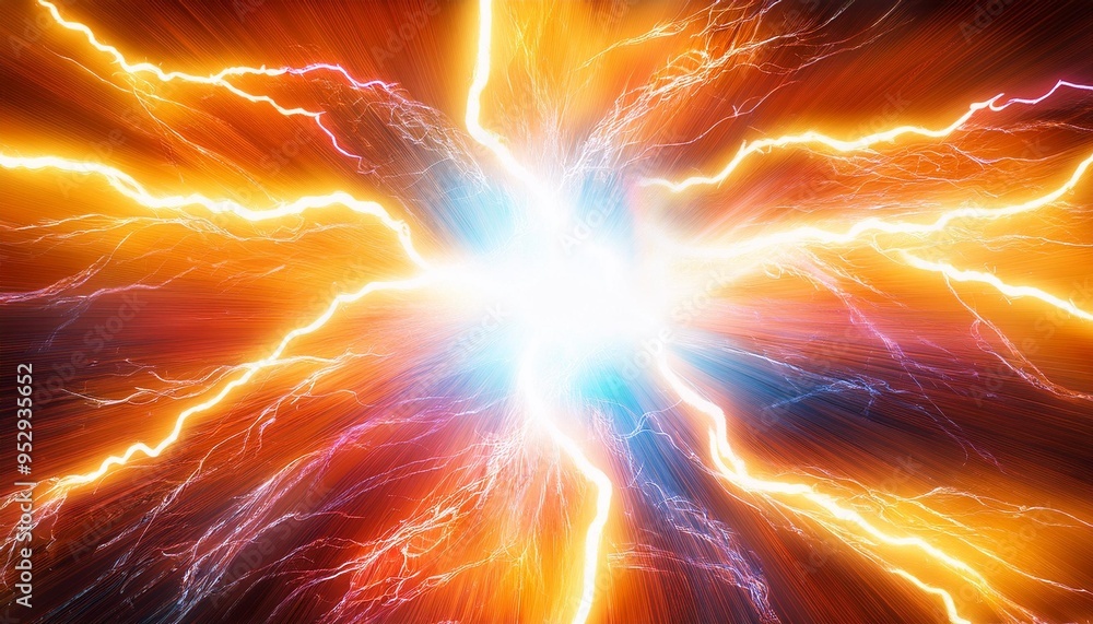 dynamic electric arcs action fx background illustration of a comic ...