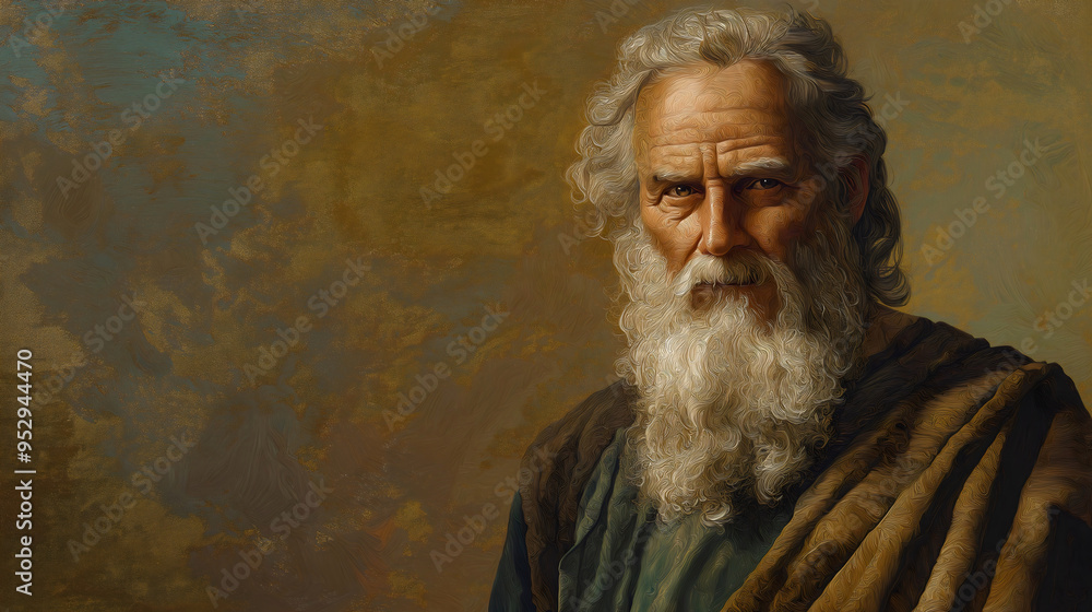 Moses, hebrew Bible prophet man from Exodus, a symbol of faith ...