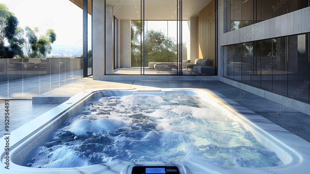 Luxury apartment hotel featuring a modern spa with a hot water jacuzzi ...