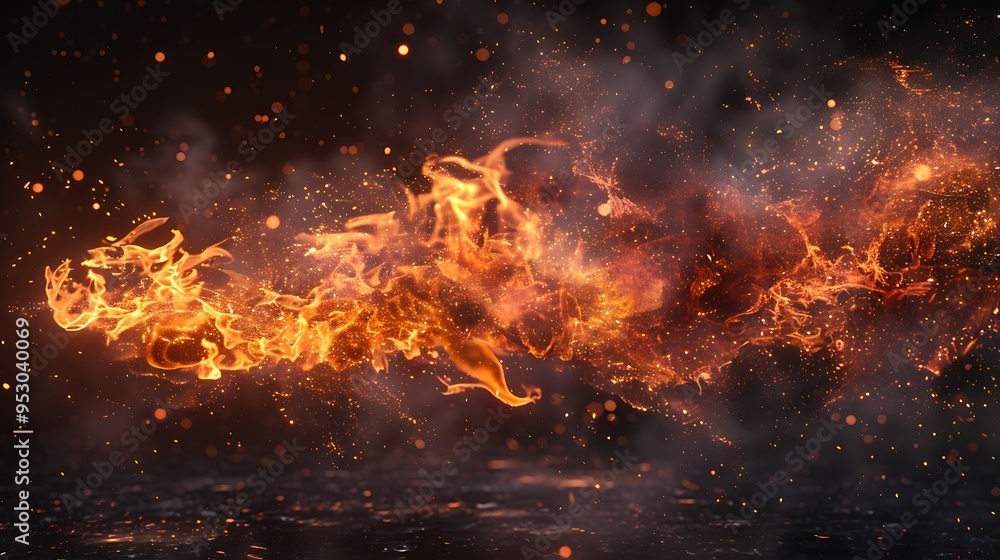 Realistic fire and flame overlays, burning effects, Stock Illustration ...