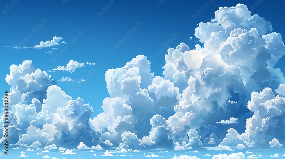 Realistic cloud brushes for Photoshop, sky effects, Stock Illustration ...