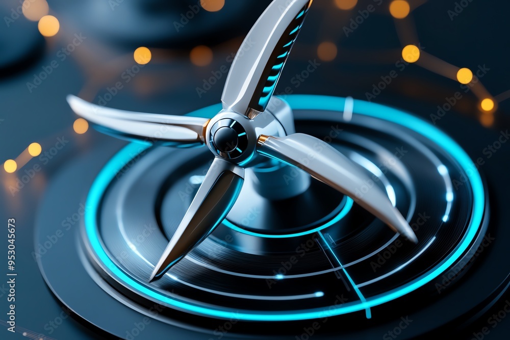 Clean energy modernization is depicted in a futuristic illustration of ...