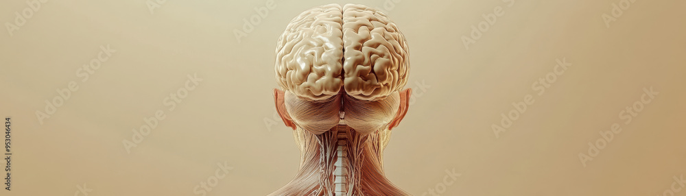 Detailed anatomical model of the human brain and upper spinal cord ...