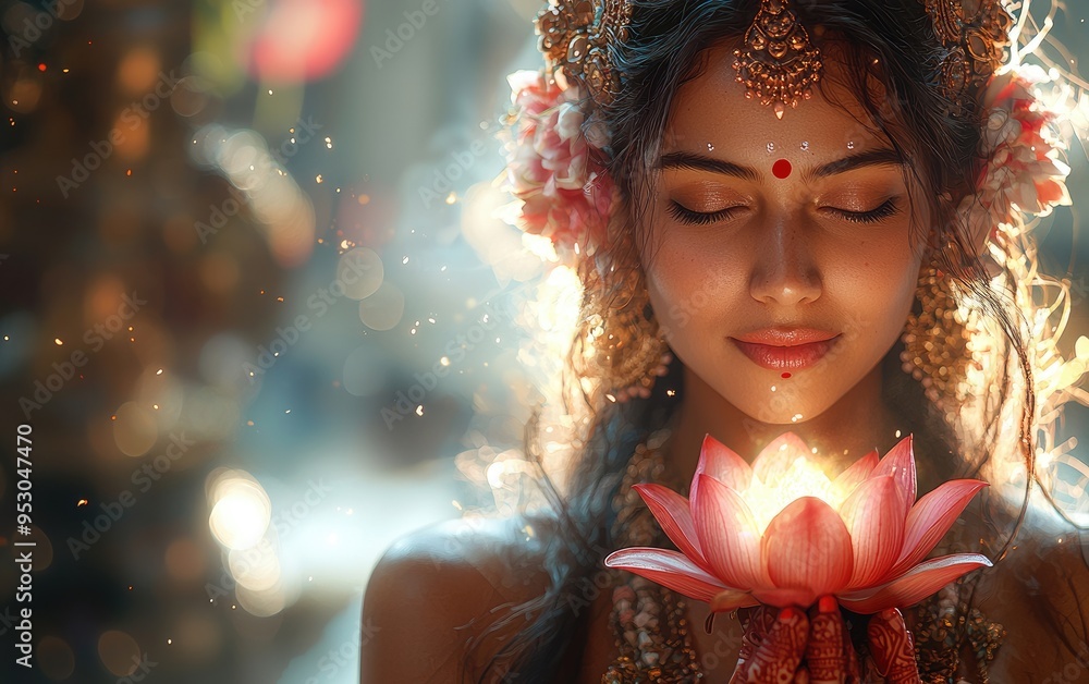 Divine presence: Portrait of Goddess Sita celebrated during Rama Navami ...