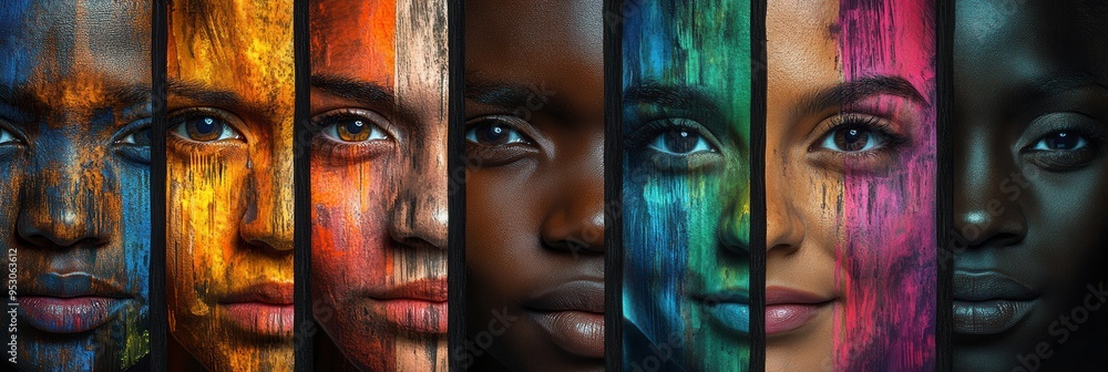 Diverse individuals display their unique features and expressions ...