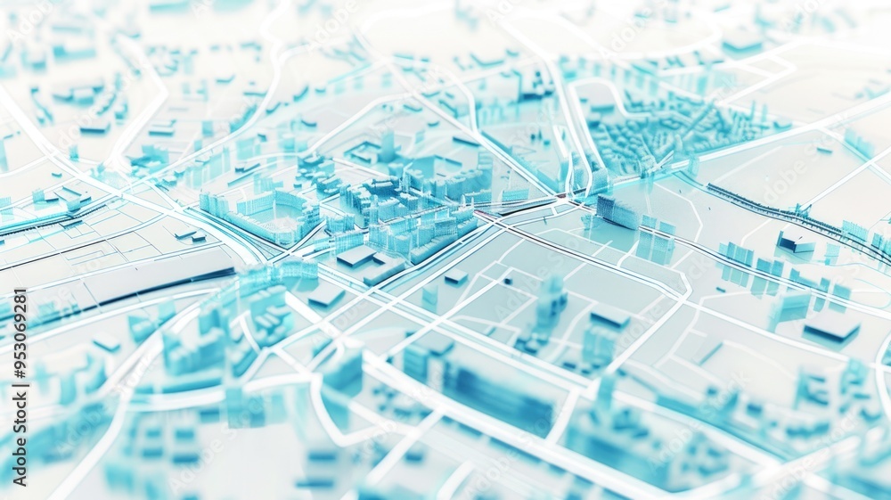 City plan picture with detail about road for transportation and ...