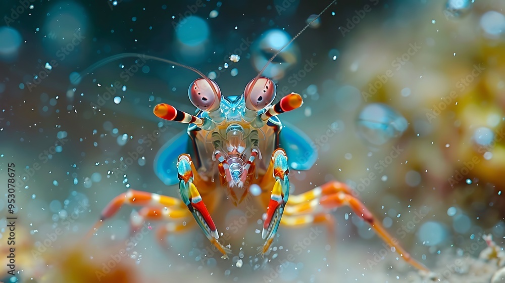 Peacock mantis shrimp's punch creating a cavitation bubble, the ...
