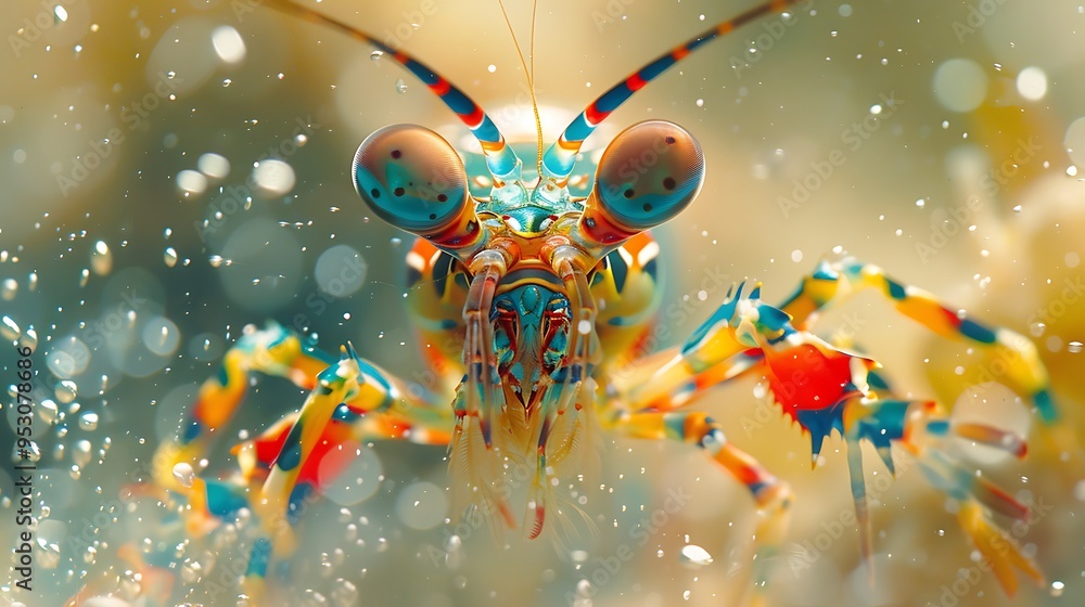 Peacock mantis shrimp's punch creating a cavitation bubble, the ...