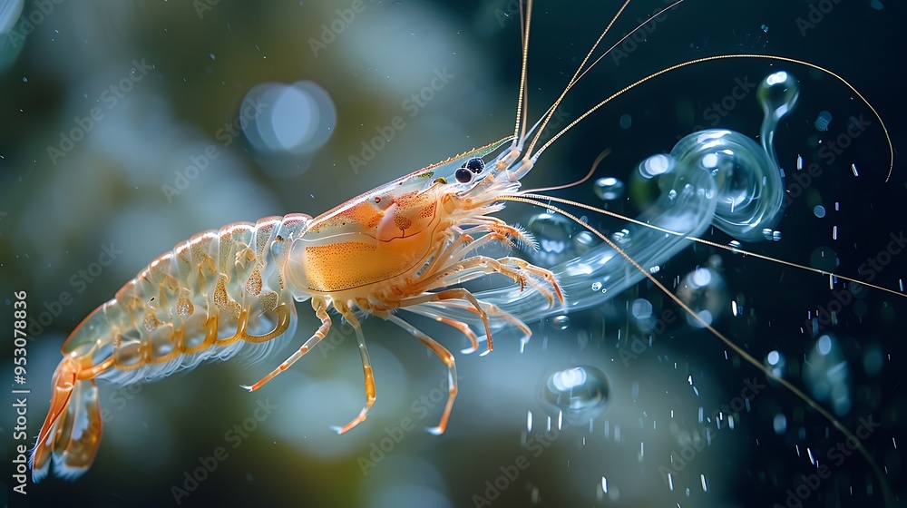 Pistol shrimp creating a cavitation bubble with its powerful claw, the ...