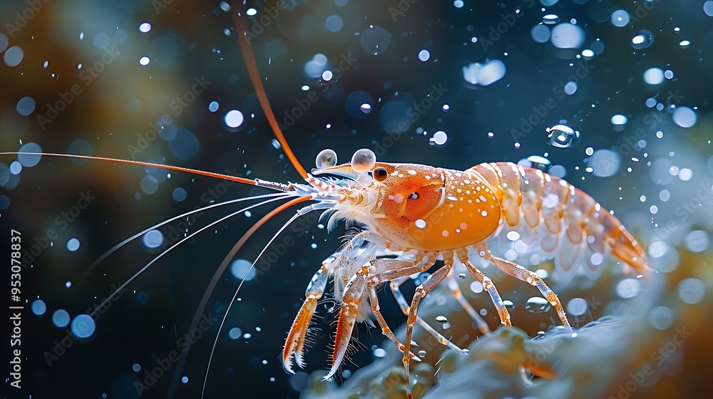 Pistol shrimp creating a cavitation bubble with its powerful claw, the ...