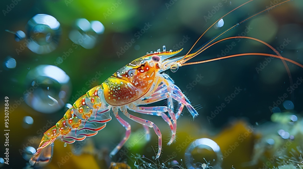 Pistol shrimp creating a cavitation bubble with its powerful claw, the ...