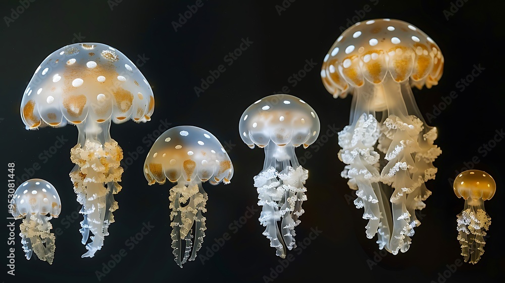 Irukandji jellyfish, a tiny but deadly creature, depicted in a ...