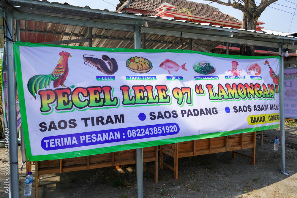 Pati, Indonesia - September 01, 2024 : Banners for traditional stalls ...