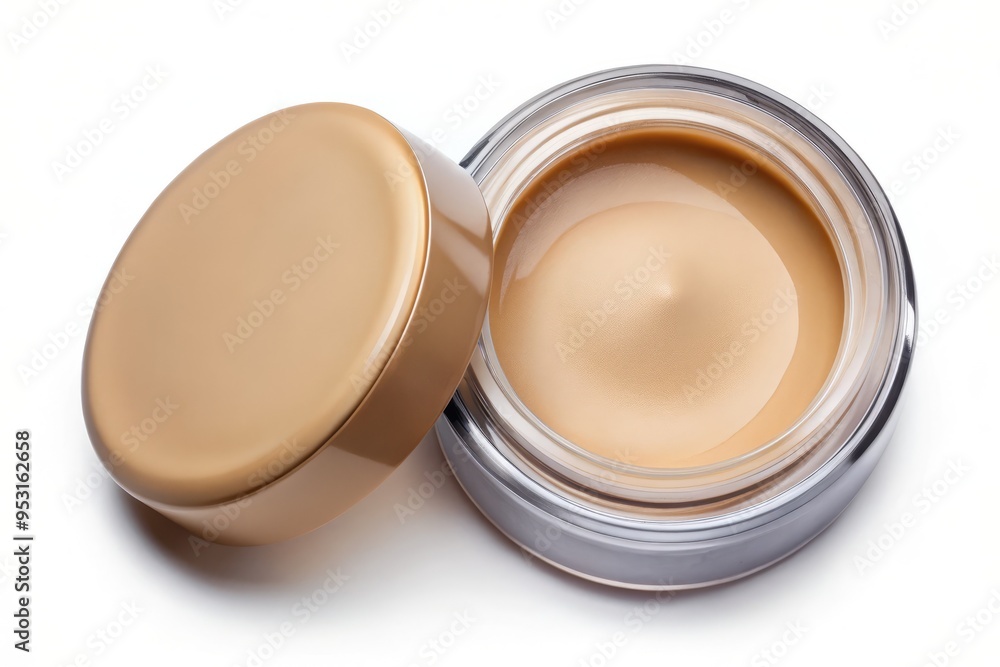 Mousse concealer showcased in a overhead shot, with a sharp and crisp ...