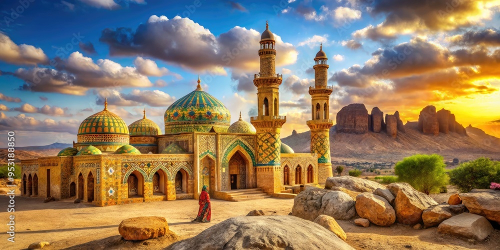 Vibrant colors of traditional Somali attire and decorative patterns ...