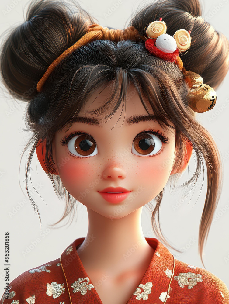 Experience the vibrant essence of the Tang Dynasty with cute characters ...