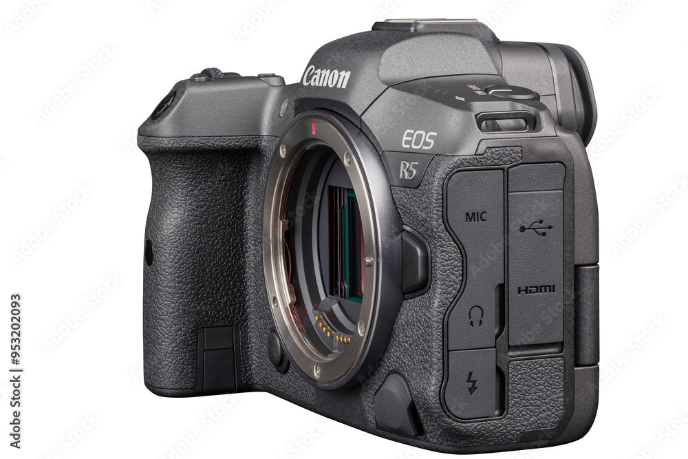 Canon R5 - black professional 35mm full-frame mirrorless camera body ...