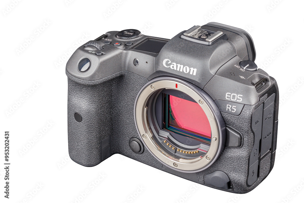 Canon R5 - black professional 35mm full-frame mirrorless camera body ...