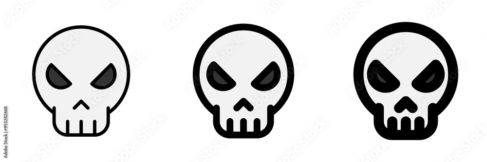 Editable vector danger skull icon. Part of a big icon set family ...