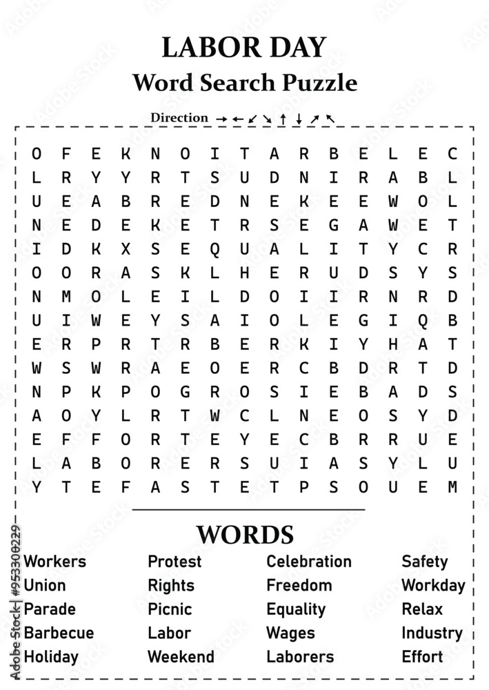 Challenging Labor Day Word Search Puzzle for Kids, Teens, and Adults ...