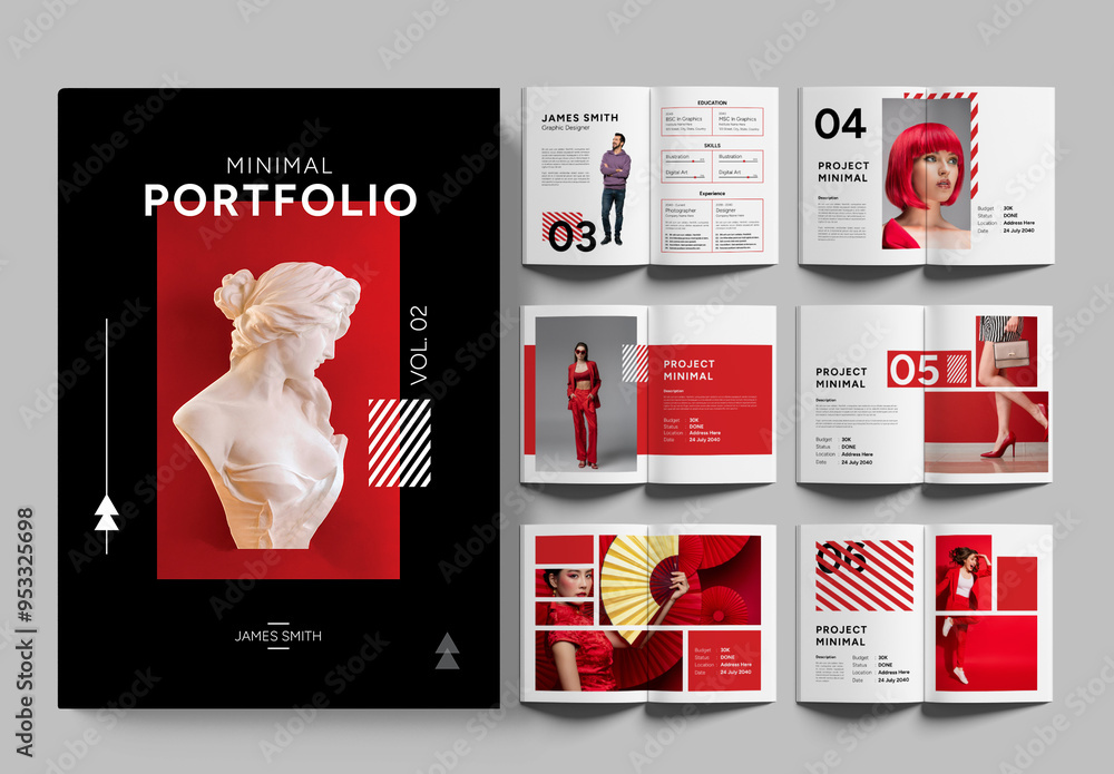 Minimal Portfolio Book Stock Template | Adobe Stock