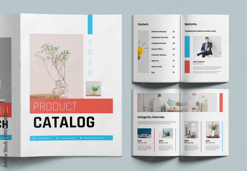 Product Catalog Template Layout Stock Template | Adobe Stock