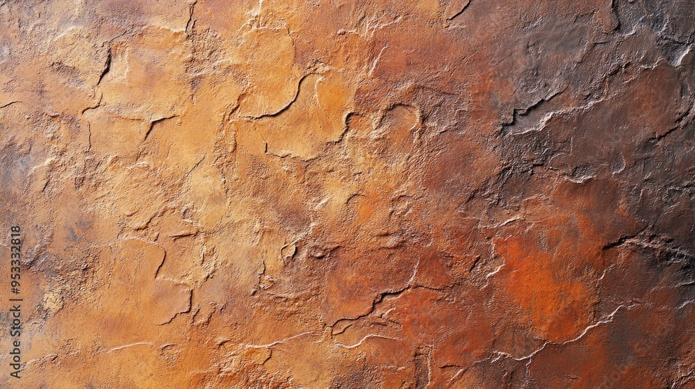 Close-up texture of a terracotta surface with earthy hues and natural ...