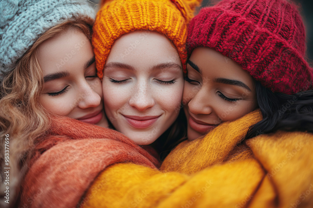 International Hug Day: women embracing each other Love and friendship ...