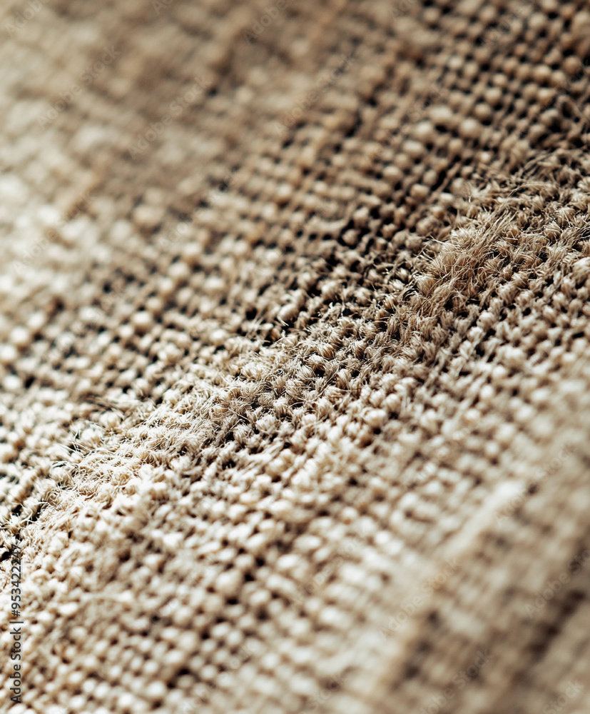 cotton fabric sample, highlighting the tightly woven threads and ...