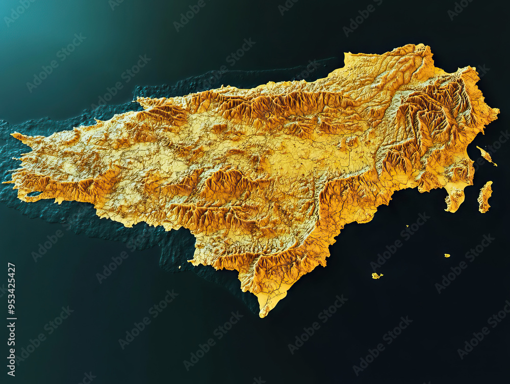 Technical aerial visual, 3D LiDAR GIS aerial map satellite scan model ...