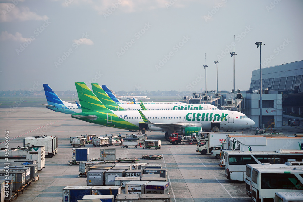 Jakarta, Indonesia - August 27, 2024: View of a Citilink aircraft ...