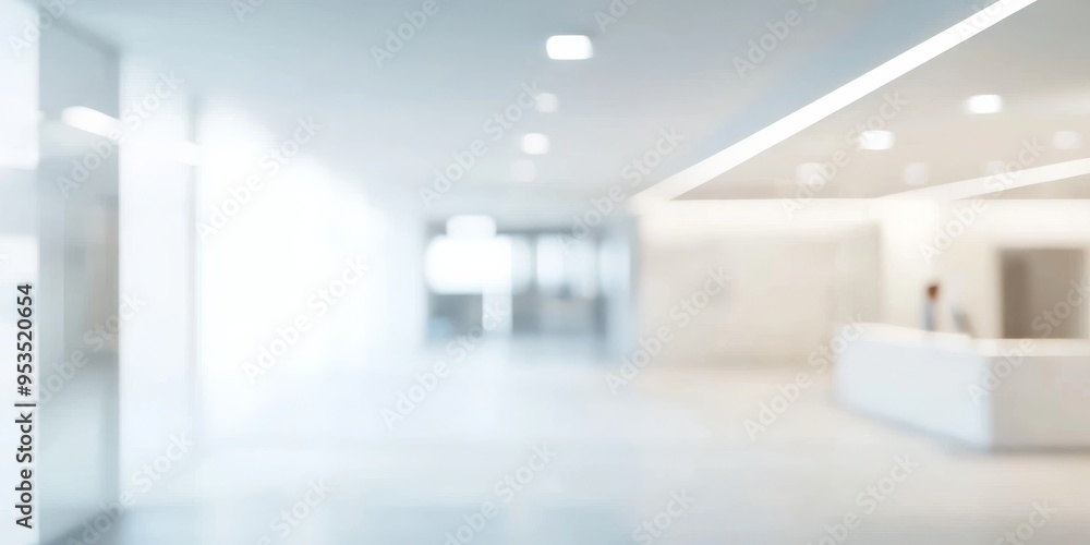Modern reception areas feature bright, inviting lighting, creating a ...