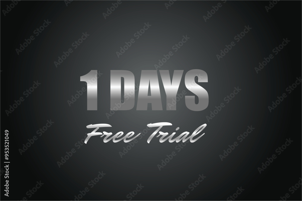 1 day free trial banner design. 1 days free banner background Stock ...