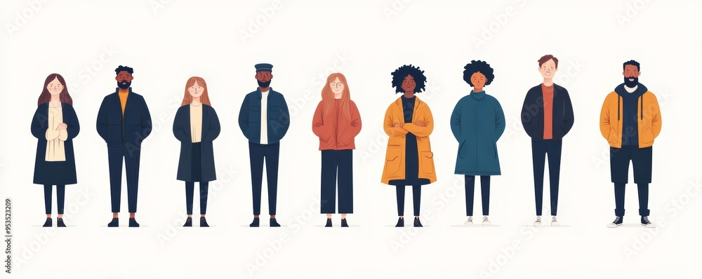 Inclusive People collection. cartoon illustration in a flat style of a ...