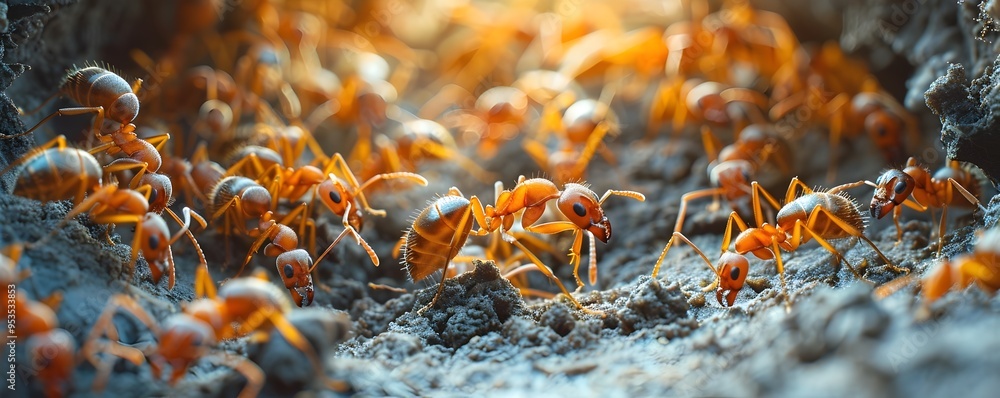 Intricate Ant Farm Revealing Complex Social Structure of Insects Stock ...