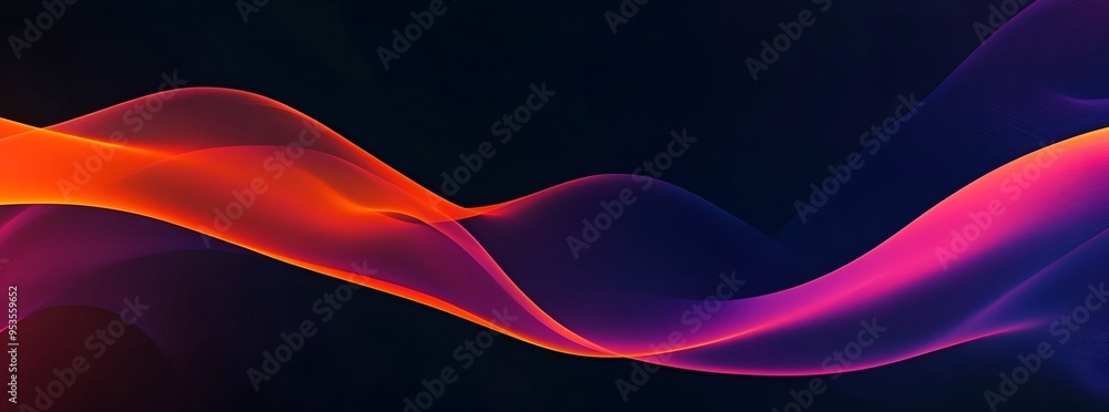 Black background, orange and purple lines on the left side of the ...