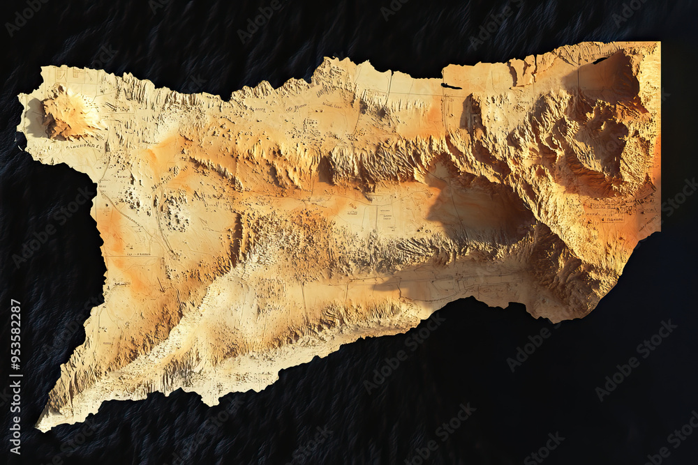 Technical aerial visual, 3D LiDAR GIS aerial map satellite scan model ...
