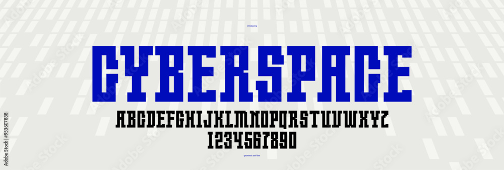 Technology and future style display font for logos and posters, vector ...