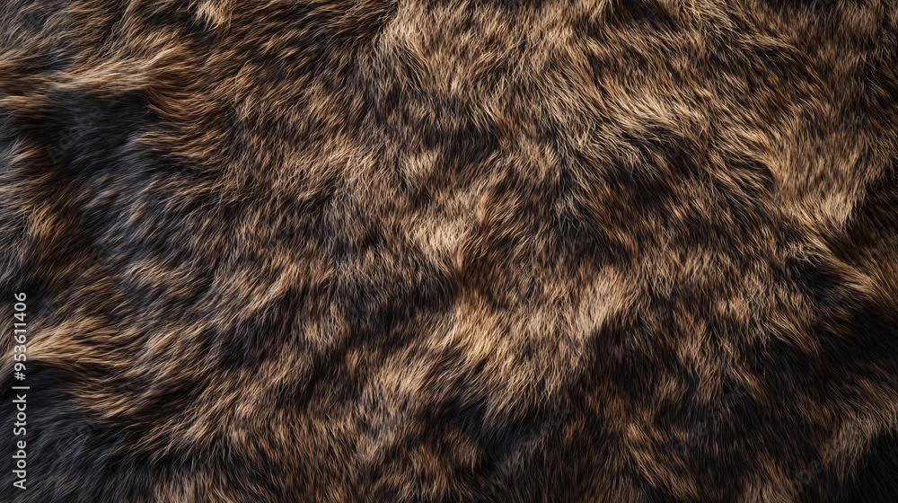 Dense brown animal fur filling the frame with a soft texture Stock ...