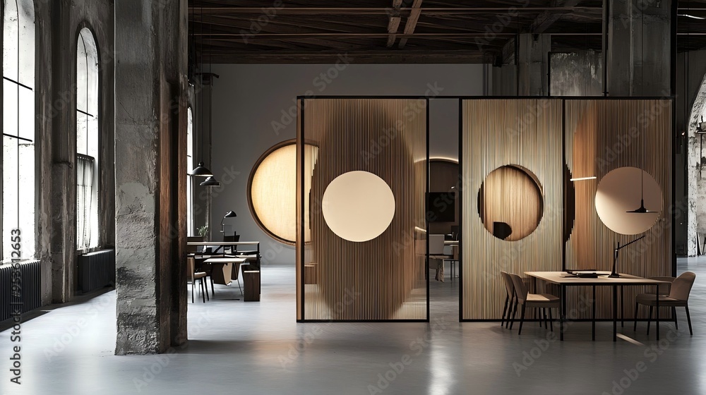 Creative use of PVC sheets as room dividers, modern office space ...