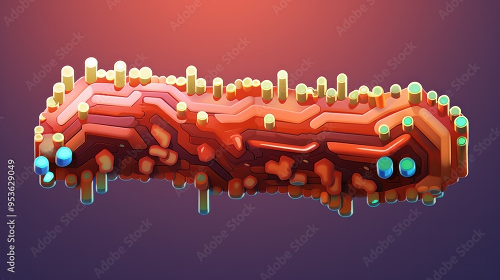 A captivating pixel art rendition of a Mycobacterium tuberculosis ...