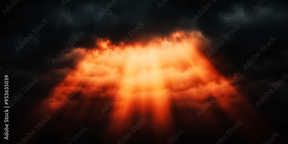 Epic battle Jesus Christ strong against evil forces rays divine light ...