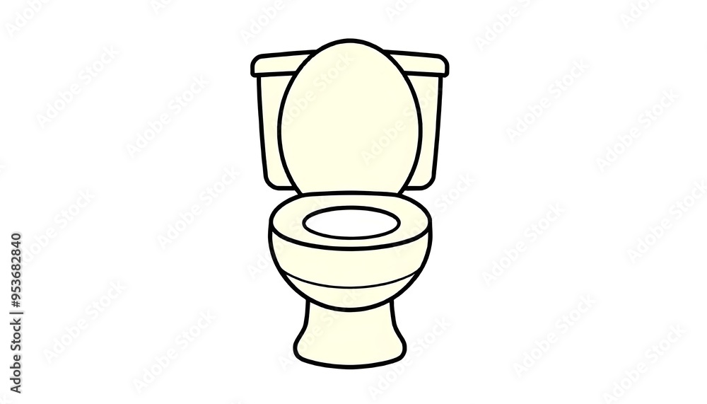 Toilet WC icon drawing clipart isolated on a white background Stock ...